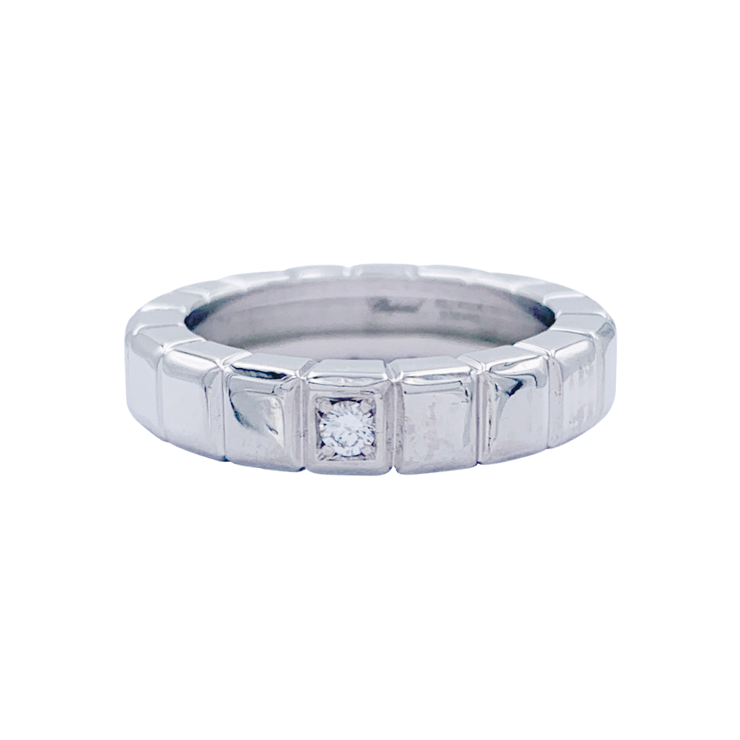 Bague Chopard, "Ice Cube", or blanc, diamant.