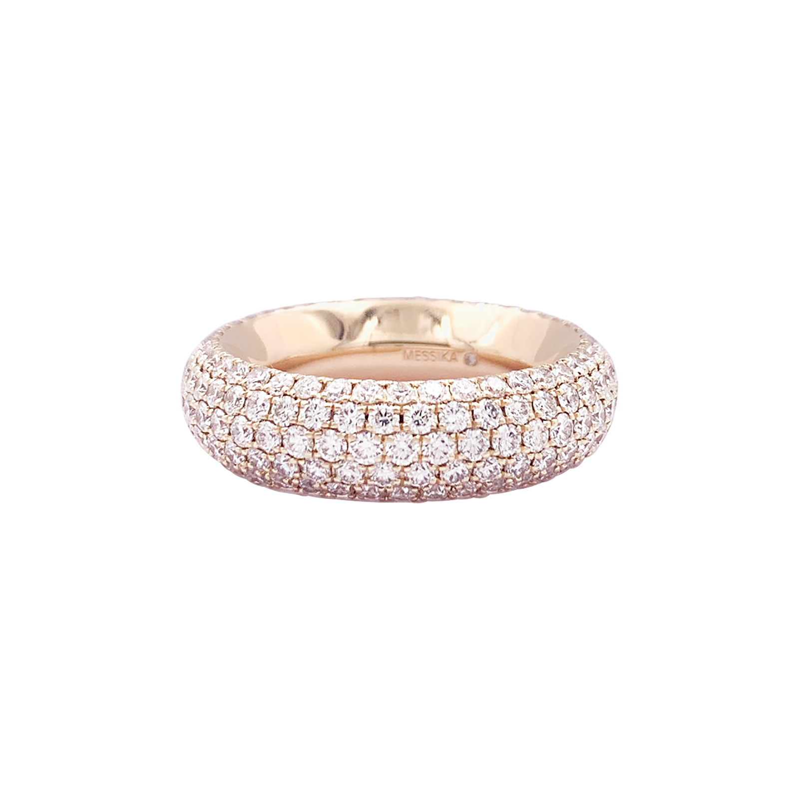 Bague Messika "Divine Enigma" or rose, diamants.