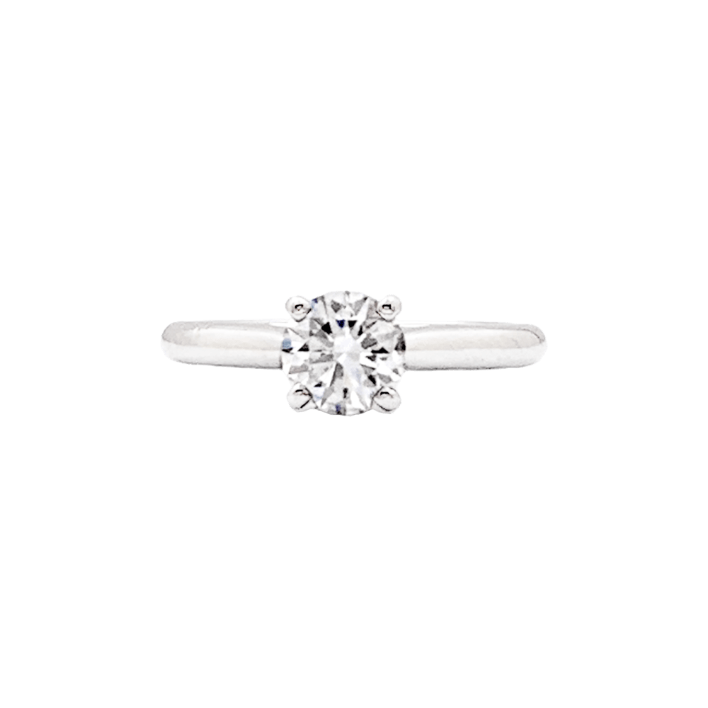 Solitaire Cartier, "1895", platine.